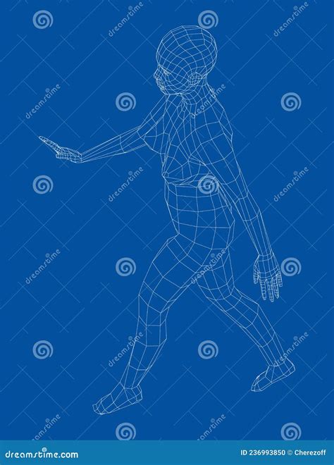 Wireframe Walking Woman Stock Illustration Illustration Of Healthy 236993850