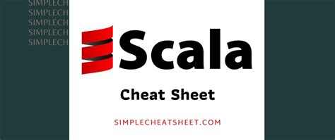 Scala Cheat Sheet Dev Community