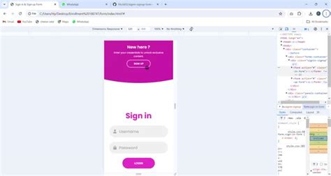 Falak Naaz On Linkedin Signinsignupform Html Css Javascript