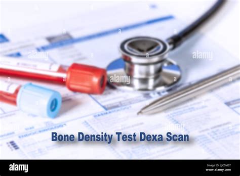Bone Density Test Dexa Scan Testing Medical Concept Checkup List Medical Tests With Text And