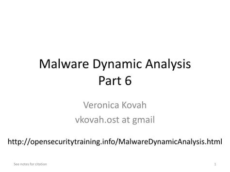 Ppt Malware Dynamic Analysis Part 6 Powerpoint Presentation Free Download Id7076122