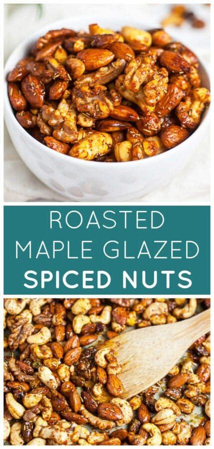 Roasted Mixed Nuts With Spiced Maple Glaze The Rustic Foodie
