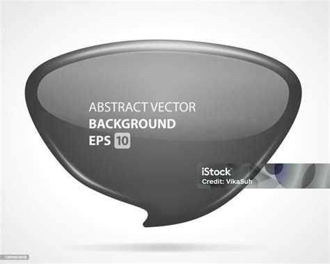 Abstract Conversational Glass Cloud Vector Banner Background Gray