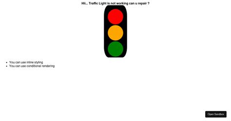 Traffic Light Forked Codesandbox