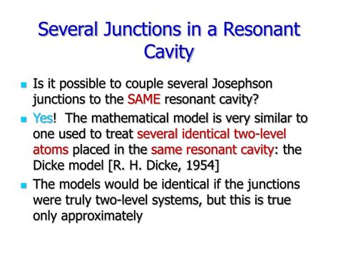 Ppt Small Josephson Junctions In Resonant Cavities Powerpoint Presentation Id4761885