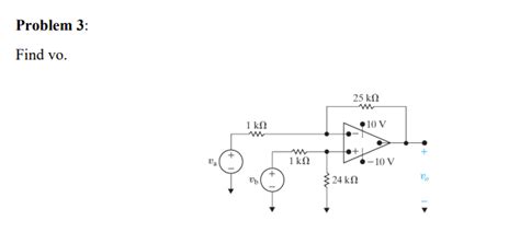 Solved Problem Find Vo Chegg Com