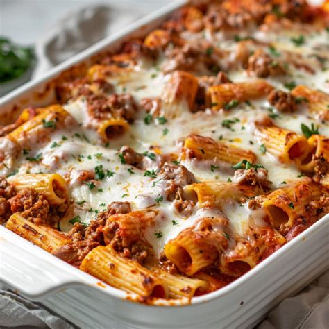 Baked Cheesy Rigatoni Krystels Cooking