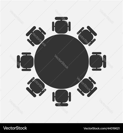 Round Table Royalty Free Vector Image Vectorstock