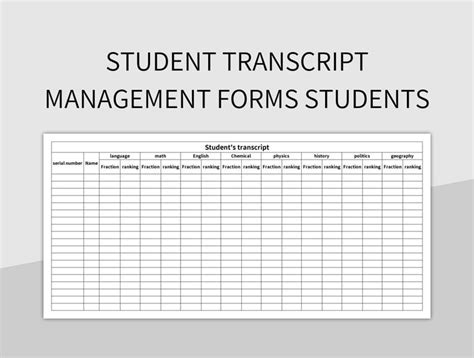 Free Transcript Templates For Google Sheets And Microsoft Excel Slidesdocs