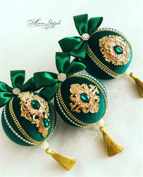 Бархатные ёлочные шары 9 см Самодельные рождественские украшения Поделки Рождественские идеи