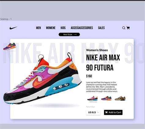 Nike Website Prototype Figma