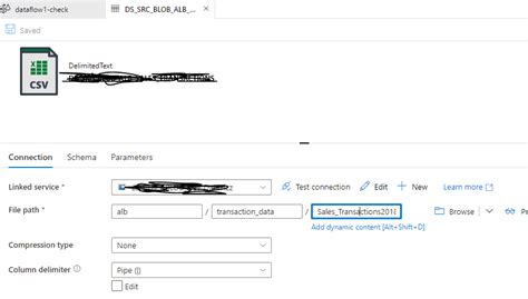 Adf Data Flow To Blob Data Preview During Debug Not Happening