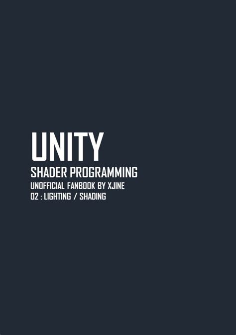 Unity Shader Programming Vol V Pdf Xjine S Booth