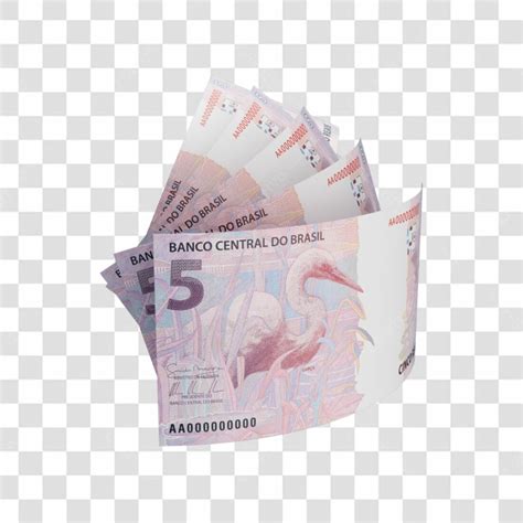Asset D Dinheito Nota Cédula Reais Real Brasileiro Finança Fundo Transparente