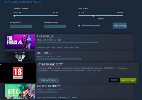 The Interactive Recommender Doesnt Show Which Games You Have On Wishlist Is This A Bug Rsteam