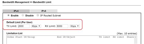 How To Use Bandwidth Limit Draytek