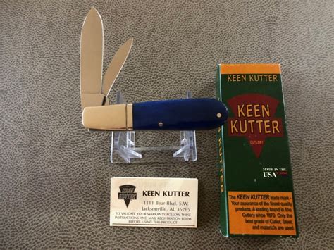 Keen Kutter 1992 2006 Transition Series Barlow Knife Blue Smooth Bone