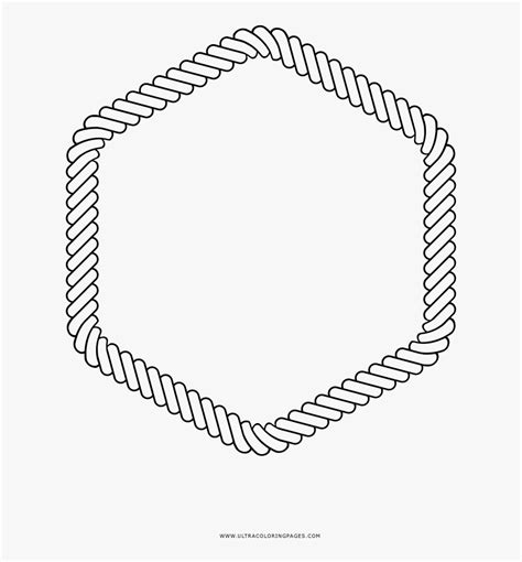 Hexágono Página Para Colorear Line Art Hd Png Download Kindpng
