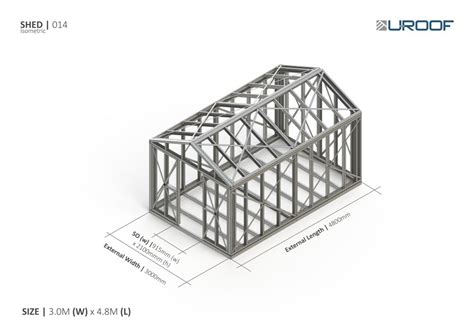 Shedsshed Bases Shed 5400mm X 2400mm U Roof