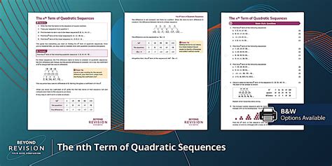 👉 the nth term of quadratic sequences teacher made