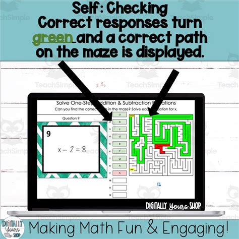 Solve One Step Addition Subtraction Equations Digital Activity By