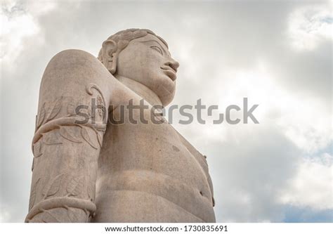 Bhagawan Bahubali Tallest Nude Statue Symbolizing Stock Photo