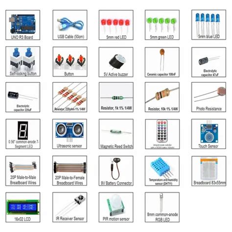 Arduino Uno Based Super Starter Kit With Full Learning Guide Including