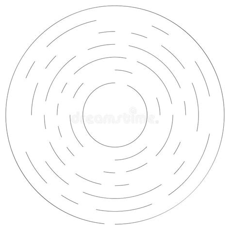 Segmented Circular Concentric Circle Element Stock Vector