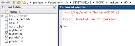 Matlab Error When Starting From Assembler Custom Ic Design Cadence