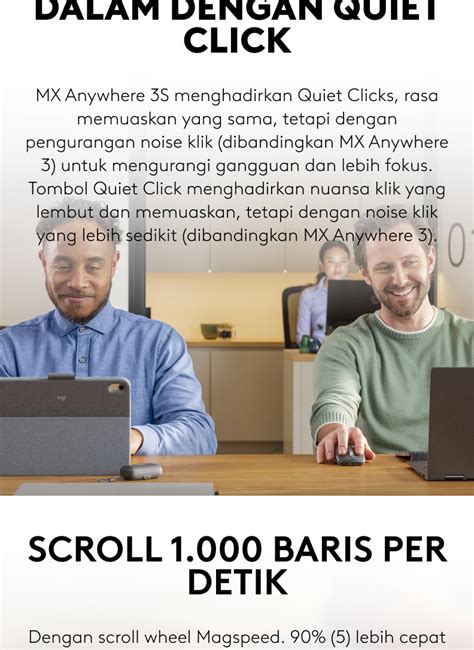 Jual Logitech MX Anywhere 3S Mouse Wireless Silent Bluetooth Performance Compact Scrolling