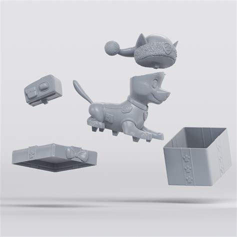 Stl File Chase Paw Patrol Paw Patrol Box Christmas 🐾・3d Printer Model
