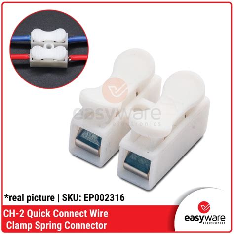Jual CH 2 CH2 Quick Connect Wire Connector Spiring Terminal Clamp 2