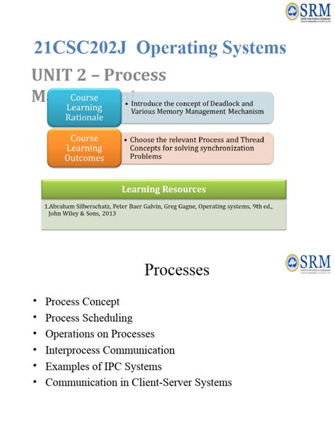 unit ii 21csc202j operatingsystem pdf process computing thread computing