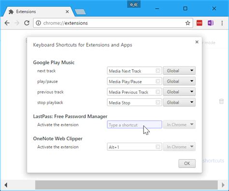 Chrome에서 확장 프로그램의 맞춤 키보드 단축키를 만드는 방법 최신