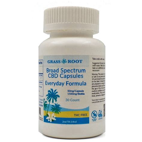 Broad Spectrum Cbd Capsules Grass Root Essential Products Wholesale