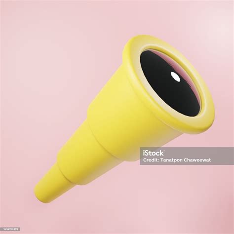 모형 및 웹 배너를 위한 깨끗한 배경에 쌍안경 아이콘의 3d 렌더링 만화 인터페이스 디자인 최소한의 메타버스 개념 3차원 형태에 대한 스톡 사진 및 기타 이미지 Istock