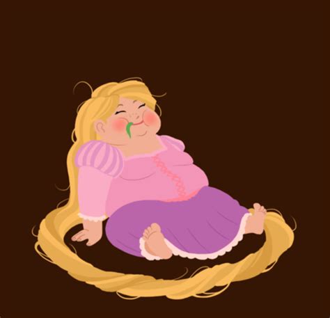 Hungry Rapunzel Fat Disney Princesses Disney Princess Art Disney Art