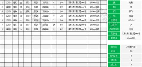 员工信息登记表excel模板 免费excel表格模板下载 千库网