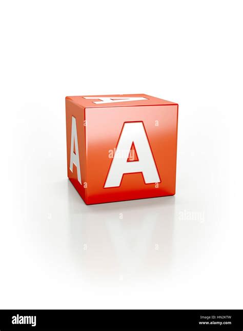 Red Cube With The Letter A Stock Photo Alamy