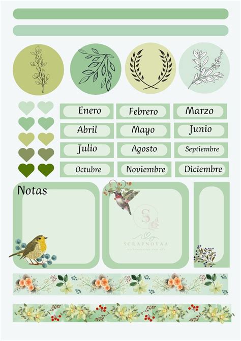 Green Theme Journal Stickers Artofit