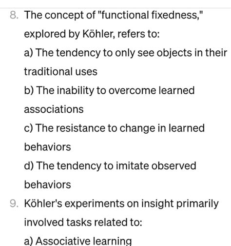 Solved The Concept Of Functional Fixedness Explored By