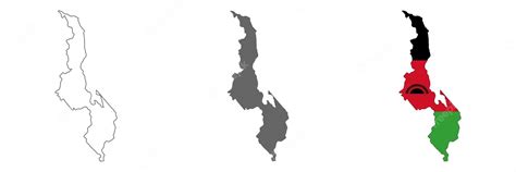 Premium Vector Highly Detailed Malawi Map With Borders Isolated On