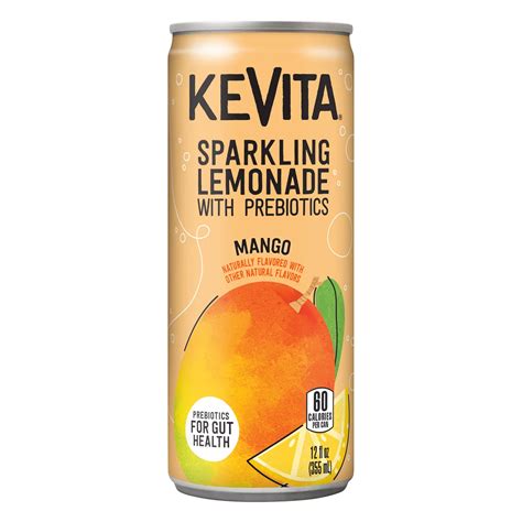 Kevita Mango Sparkling Lemonade With Prebiotics Shop Juice At H E B