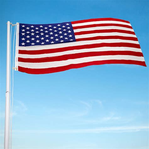 Complete Telescoping Usa Flag Pole System And Flag Kit 15 Ft