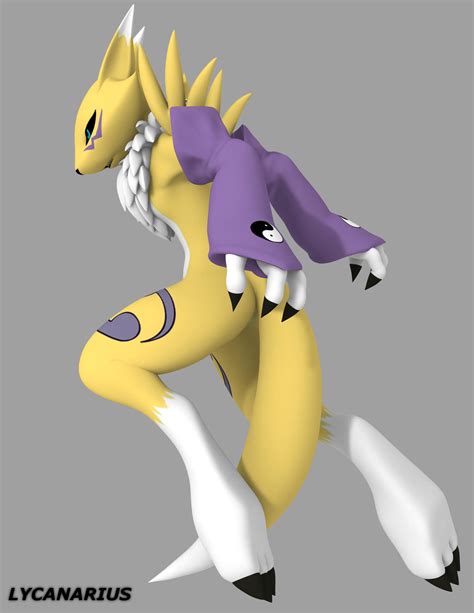 Renamon Pose 3 Queen Of Diamonds By Lycanarius On Deviantart
