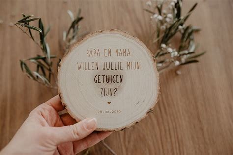 Boomschijf Met Vraag 13cm BRUILOFT Styling Voor Liefde