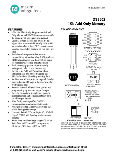 Ds2502 Pdf