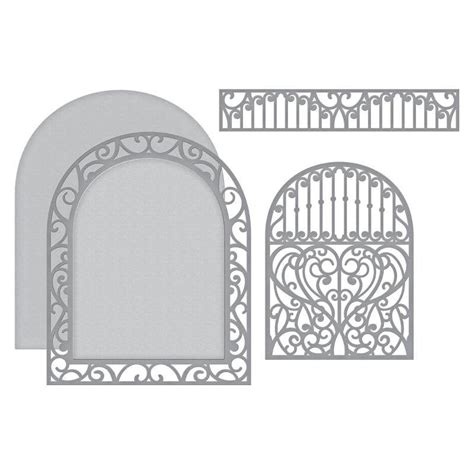 Spellbinder Paper Arts Ornamental Arch Etched Dies Elegant 3d Vignettes