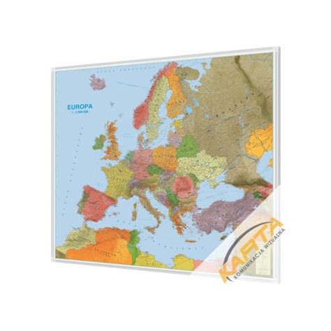 Europa Polityczno Drogowa 120x100 Cm Mapa Magnetyczna Pomoce