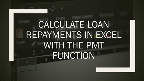 Calculate Loan Repayments In Excel With The PMT Function